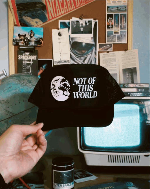 Not of this World Black Trucker Hat – Fireproof Coffee